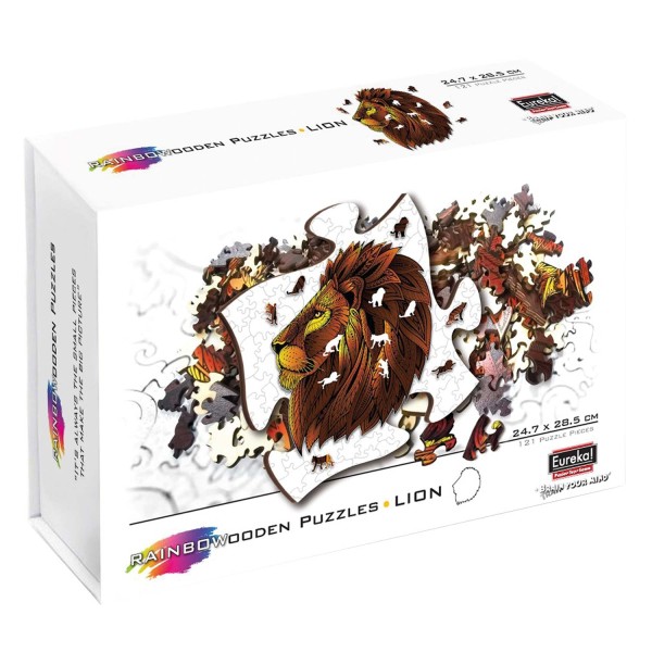 Rainbow Wooden Puzzle Lion (Löwe) | Eureka 112506